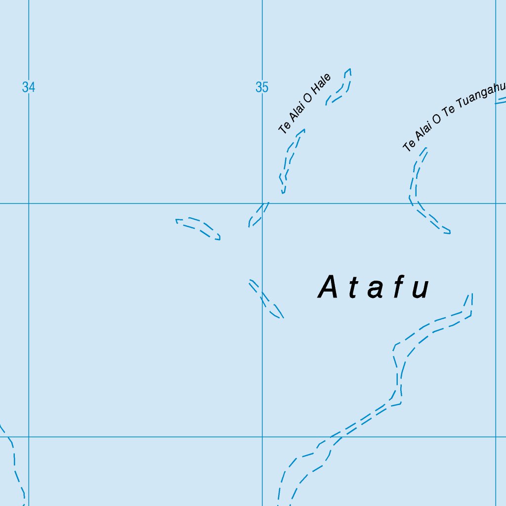 PI01 - Atafu Map by Land Information New Zealand | Avenza Maps