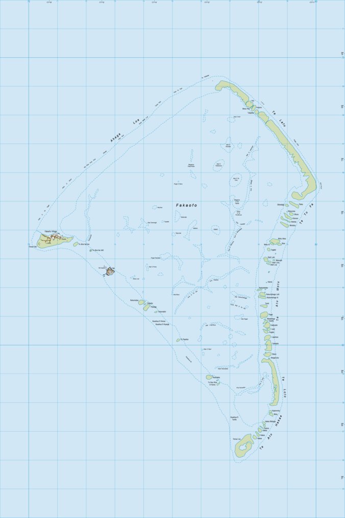 PI03 - Fakaofo Map by Land Information New Zealand | Avenza Maps