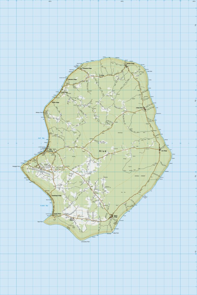 PI04 - Niue Map by Land Information New Zealand | Avenza Maps