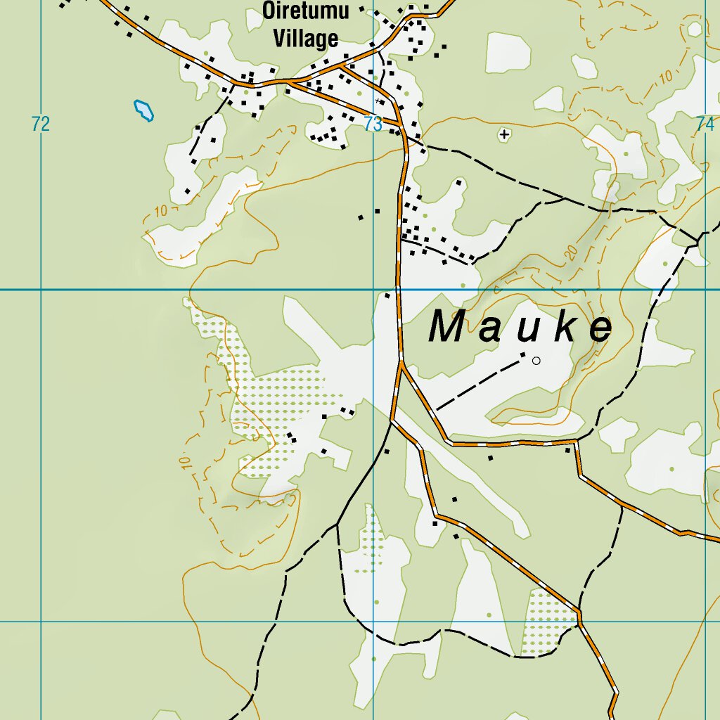 PI19 - Mauke Map by Land Information New Zealand | Avenza Maps