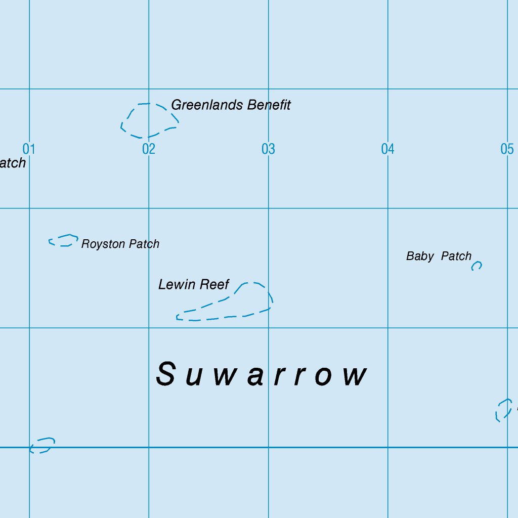 PI08 - Suwarrow Map by Land Information New Zealand | Avenza Maps