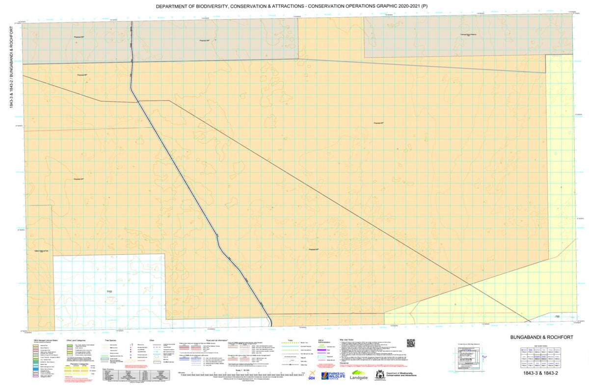 COG Series Map 1843-23: Bungabandi and Rochfort by Western Australia ...