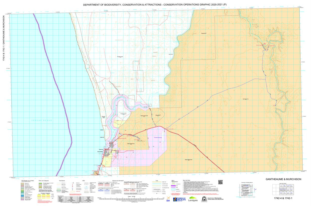 COG Series Map 1742-14: Gantheaume and Murchison by Western Australia ...