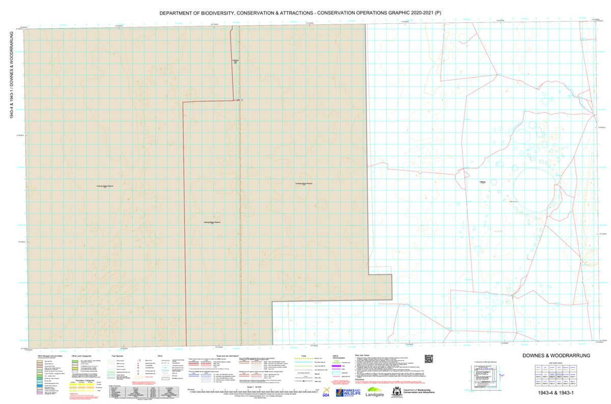 COG Series Map 1943-14: Downes and Woodrarrung by Western Australia ...