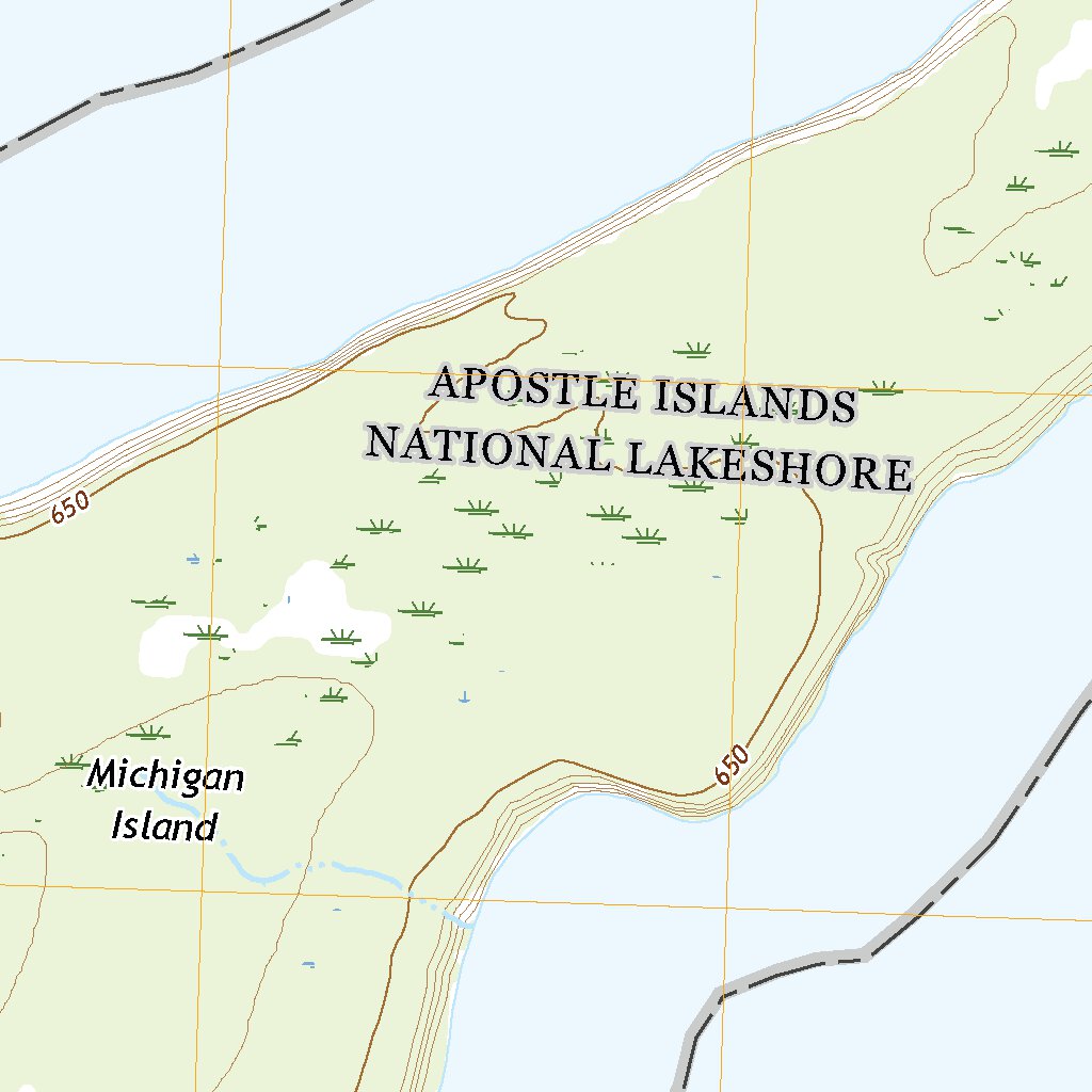Michigan Island, WI (2018, 24000-Scale) Map by United States Geological ...