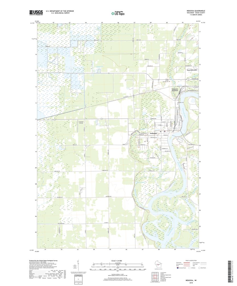 Nekoosa, WI (2018, 24000-Scale) Map by United States Geological Survey ...