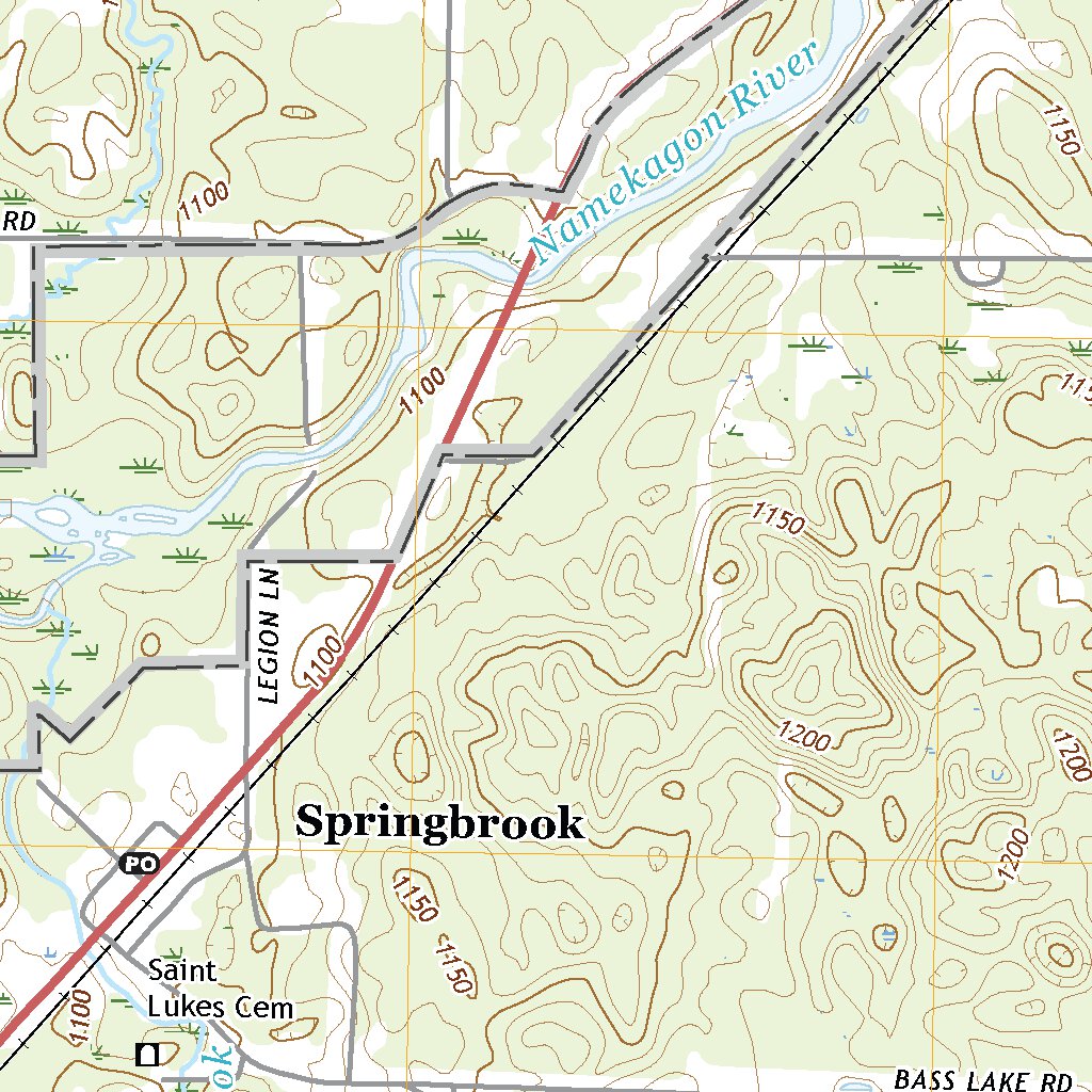 Springbrook, WI (2019, 24000-Scale) Map by United States Geological ...