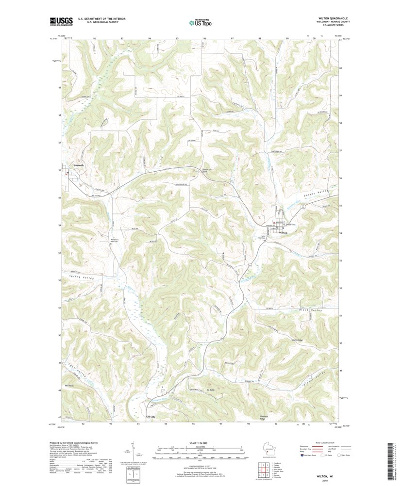 Wilton, WI (2018, 24000-Scale) Map by United States Geological Survey ...