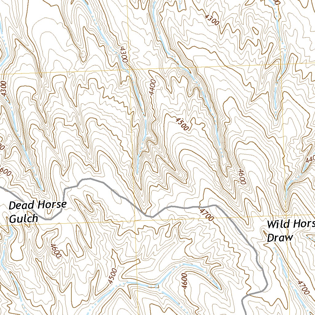Wild Horse Flats, WY (2017, 24000-Scale) Map by United States ...