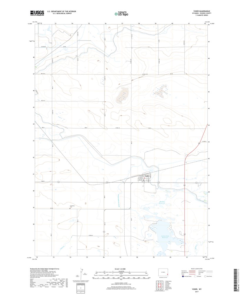 Yoder, WY (2017, 24000-Scale) Map by United States Geological Survey ...