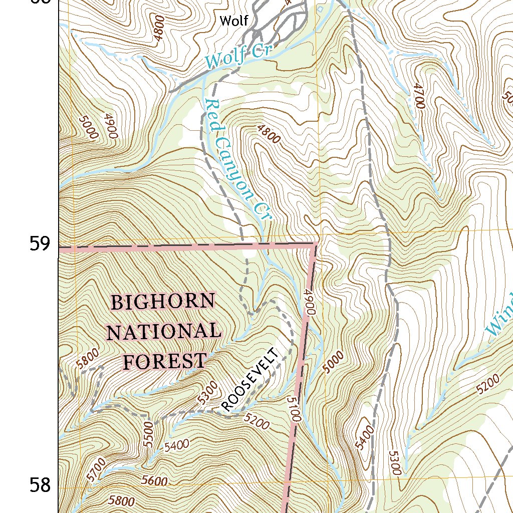 Wolf, WY (2017, 24000-Scale) Map by United States Geological Survey ...