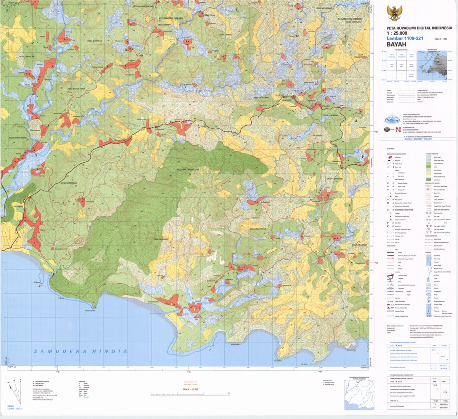 Bayaj (1109-321) Map by Badan Informasi Geospasial | Avenza Maps