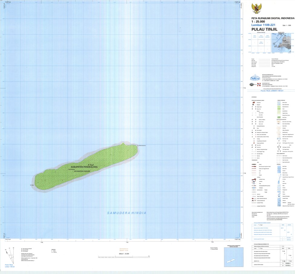Pulau Tinjil (1109-221) Map by Badan Informasi Geospasial | Avenza Maps