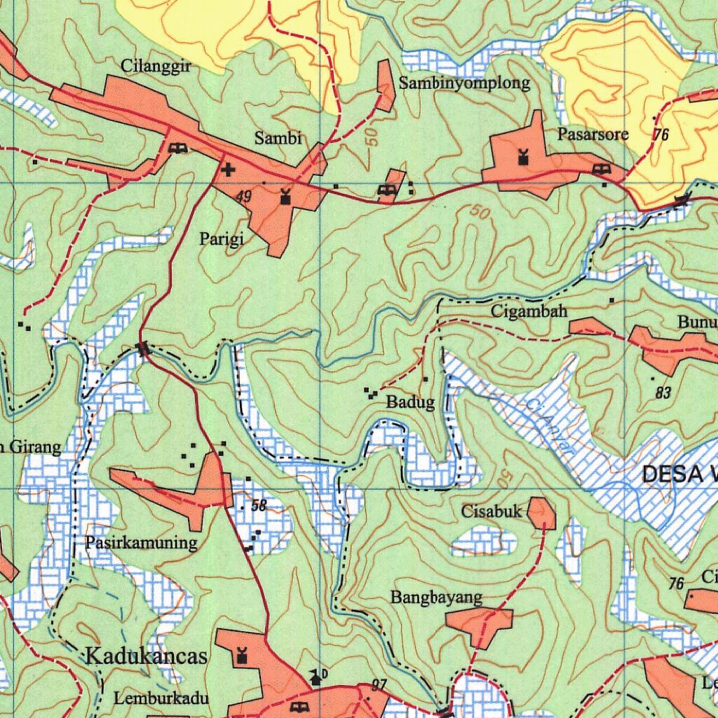 Anyar (1109-544) Map by Badan Informasi Geospasial | Avenza Maps