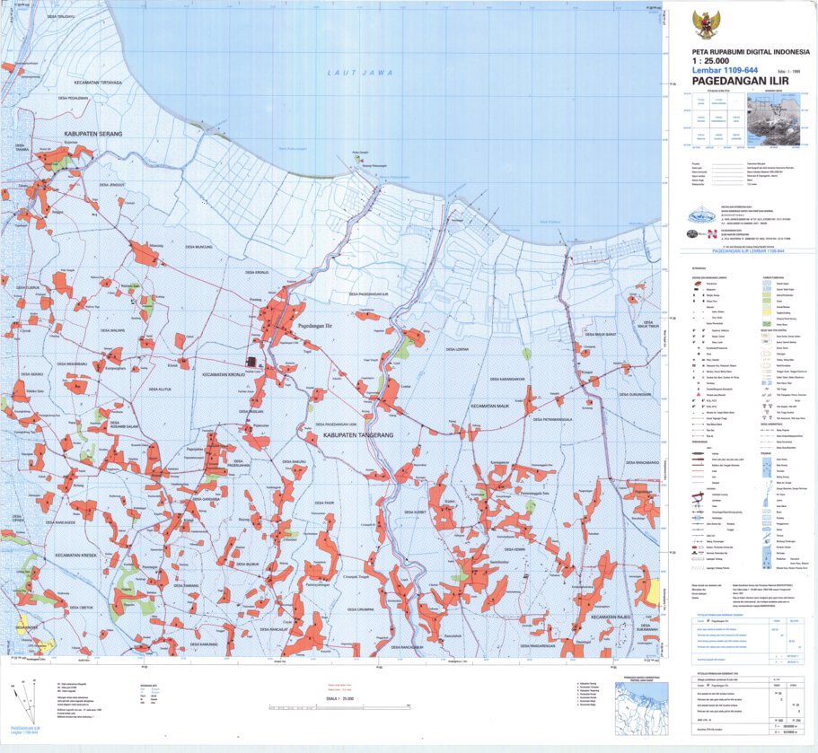 Pagedangan Ilir (1109-644) Map by Badan Informasi Geospasial | Avenza Maps