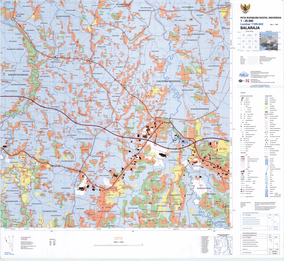 Balaraja (1109-642) Map by Badan Informasi Geospasial | Avenza Maps