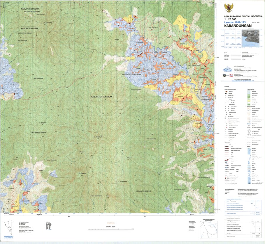 Kabandungan (1209-113) Map by Badan Informasi Geospasial | Avenza Maps