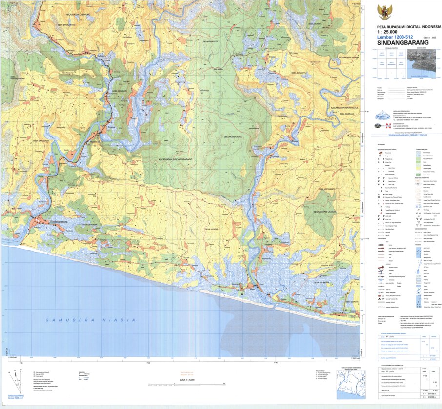 Sindangbarang (1208-512) Map by Badan Informasi Geospasial | Avenza Maps