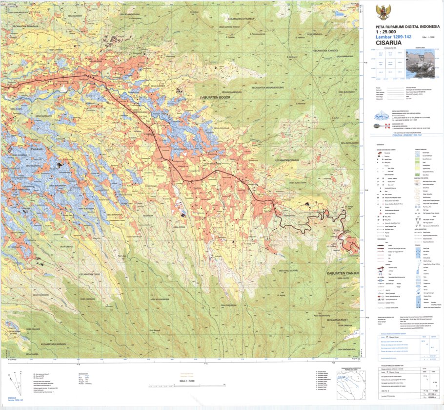 Cisarua (1209-142) Map by Badan Informasi Geospasial | Avenza Maps