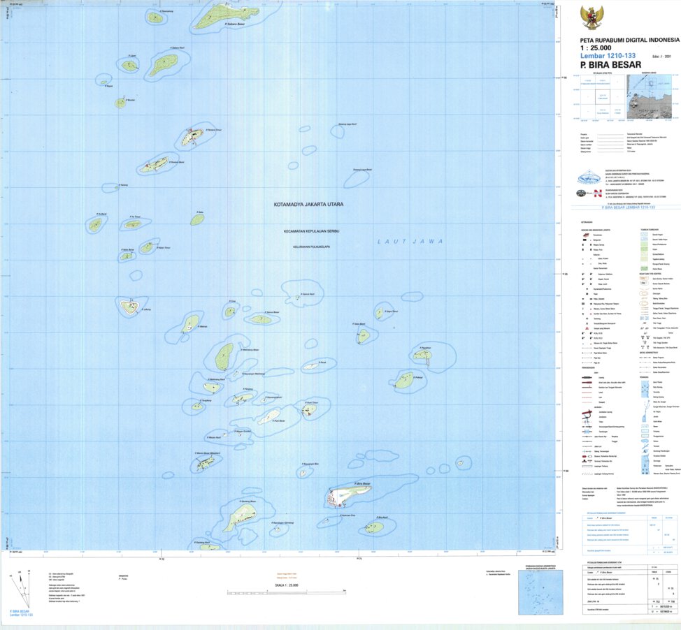 P. Bira Besar (1210-133) Map by Badan Informasi Geospasial | Avenza Maps