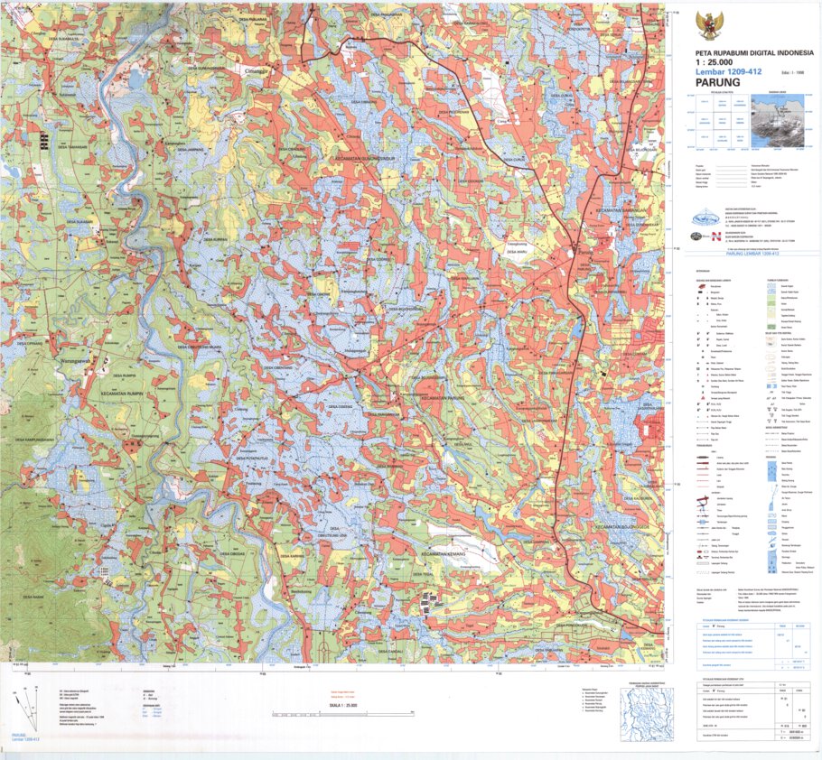 Parung (1209-412) Map by Badan Informasi Geospasial | Avenza Maps