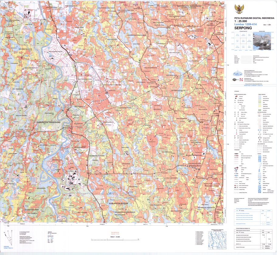 Serpong (1209-414) Map by Badan Informasi Geospasial | Avenza Maps