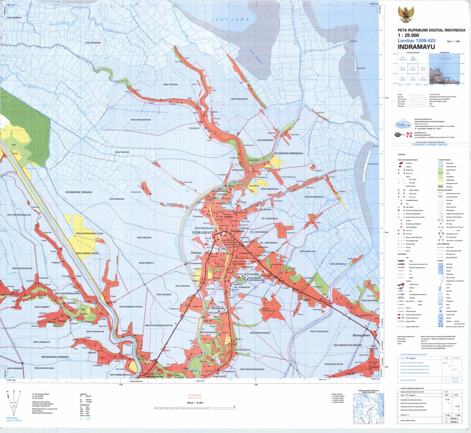 Indramayu (1309-423) Map by Badan Informasi Geospasial | Avenza Maps