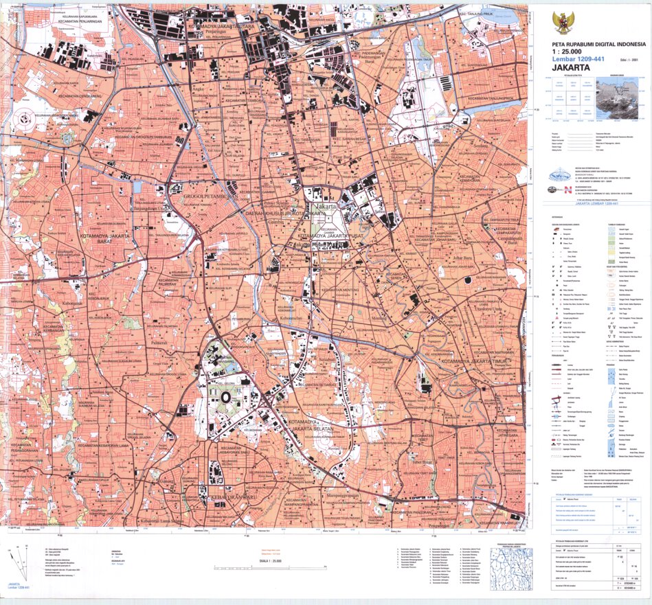 Jakarta (1209-441) Map by Badan Informasi Geospasial | Avenza Maps
