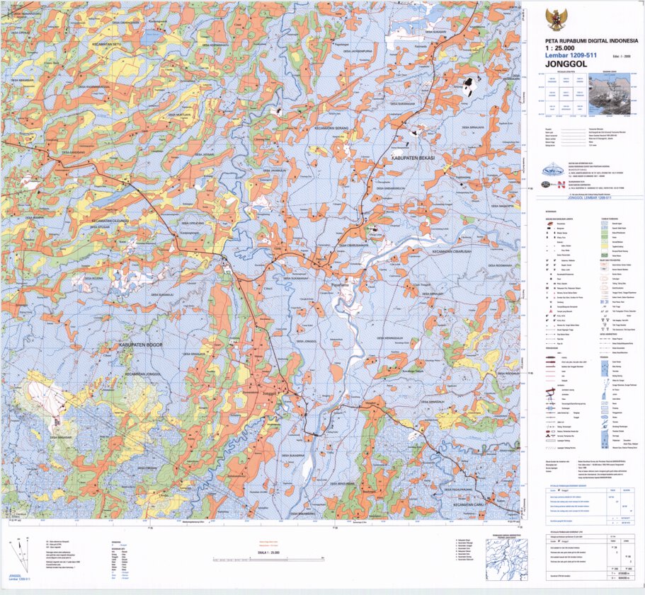 Jonggol (1209-511) Map by Badan Informasi Geospasial | Avenza Maps