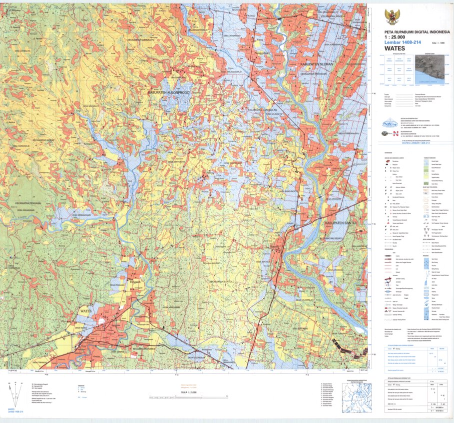 Wates (1408-214) Map by Badan Informasi Geospasial | Avenza Maps