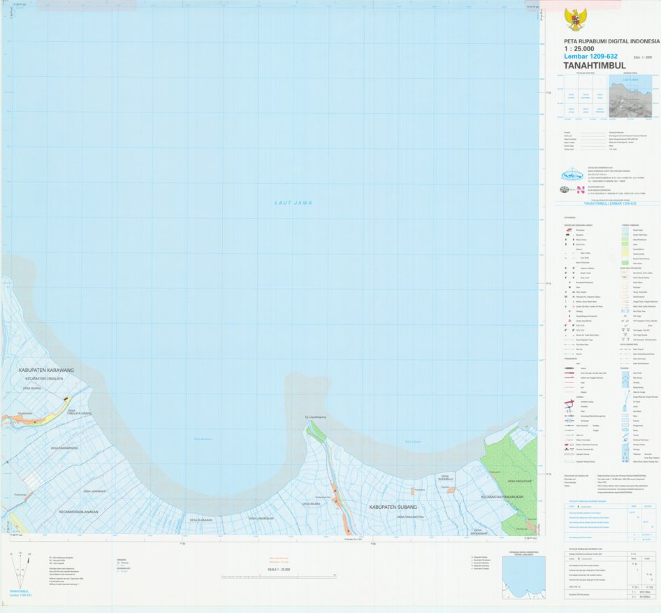 Tanahtimbul (1209-632) Map by Badan Informasi Geospasial | Avenza Maps