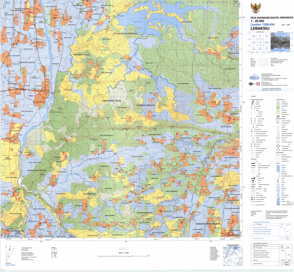 Lebaksiu (1308-634) Map by Badan Informasi Geospasial | Avenza Maps