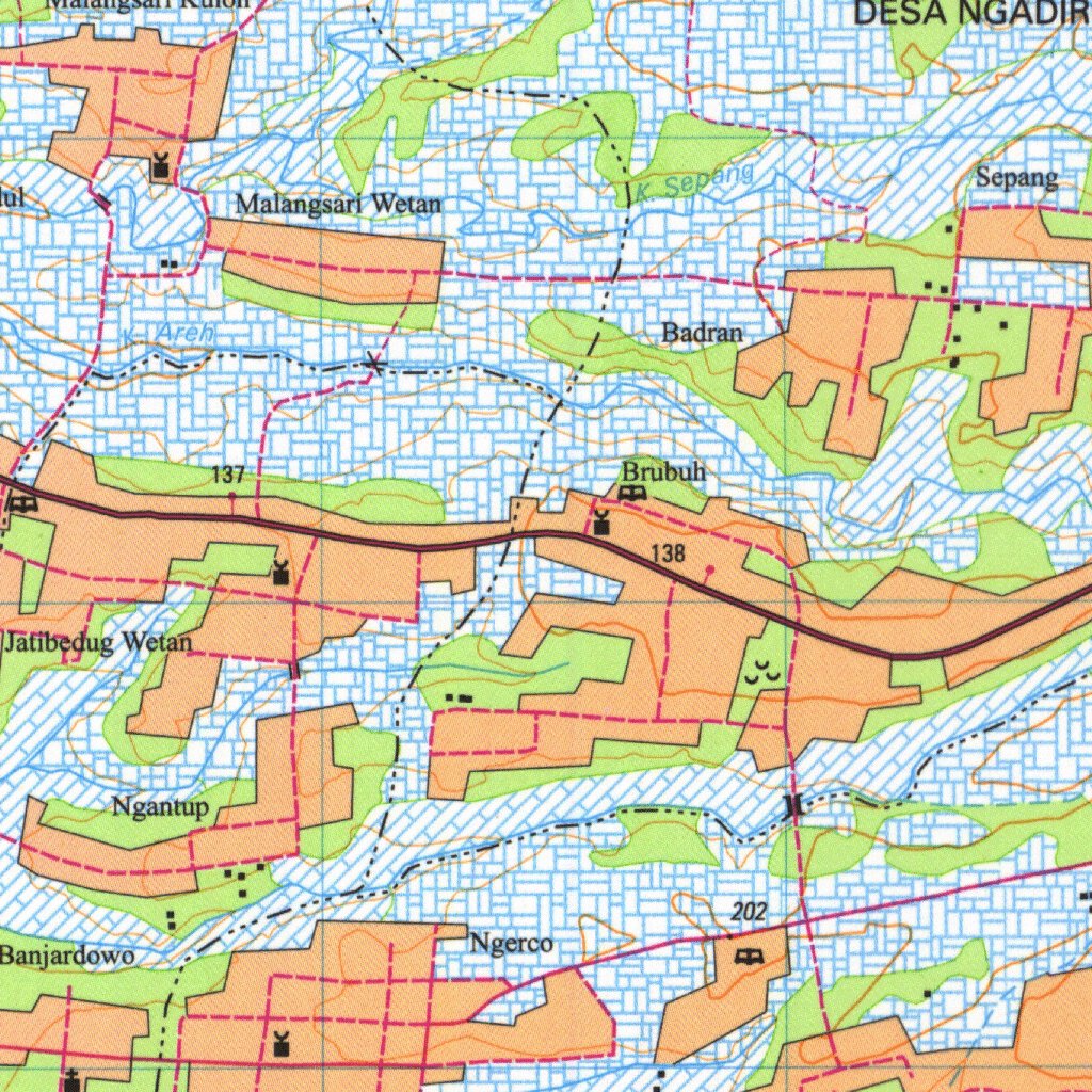 Wonogiri (1408-324) Map by Badan Informasi Geospasial | Avenza Maps