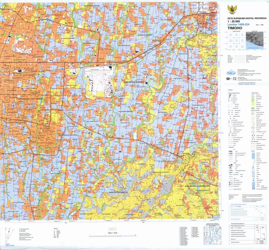 Timoho (1408-224) Map by Badan Informasi Geospasial | Avenza Maps
