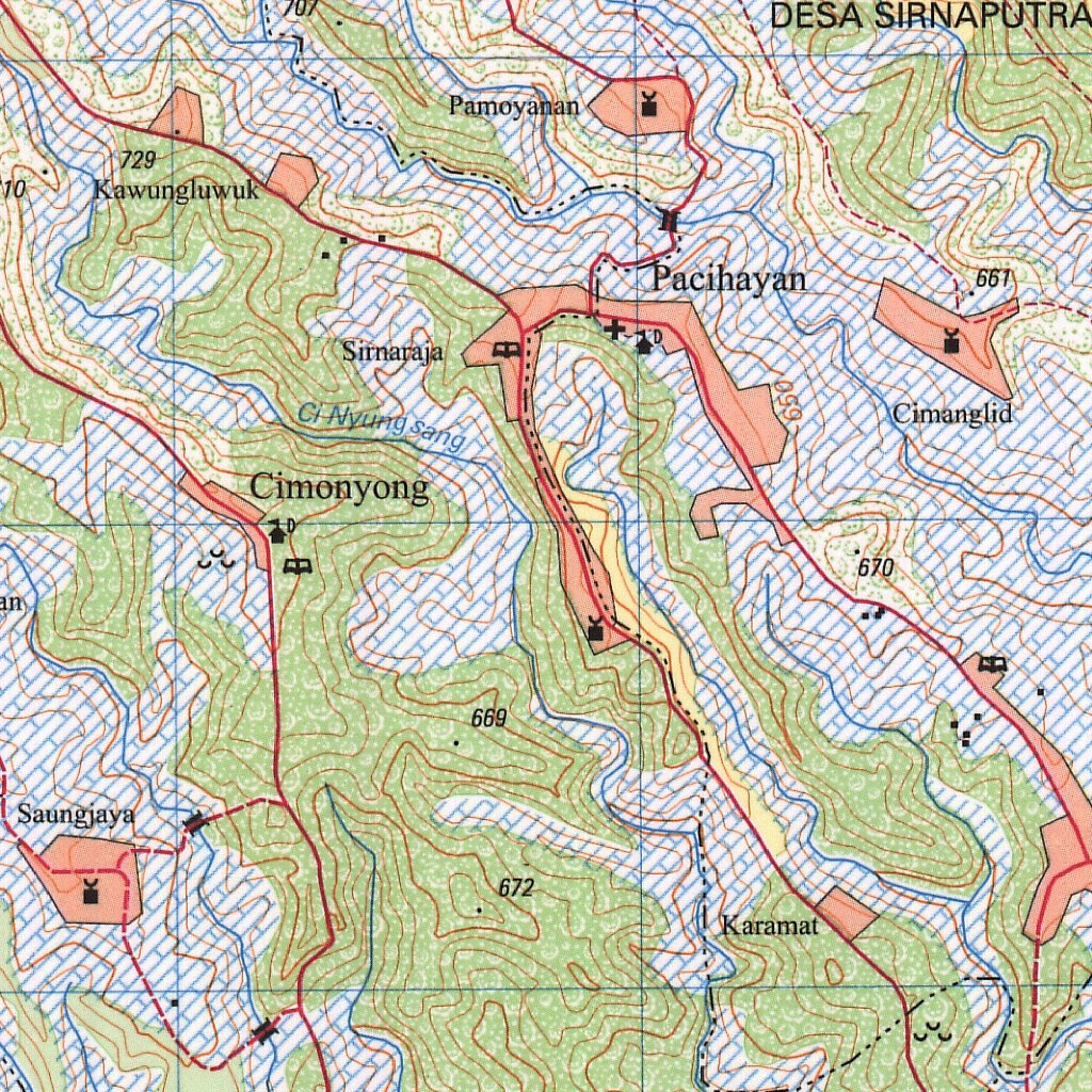Singaparna (1308-413) Map by Badan Informasi Geospasial | Avenza Maps