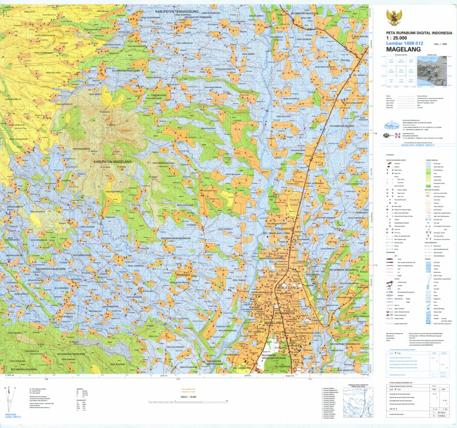 Magelang (1408-512) Map by Badan Informasi Geospasial | Avenza Maps