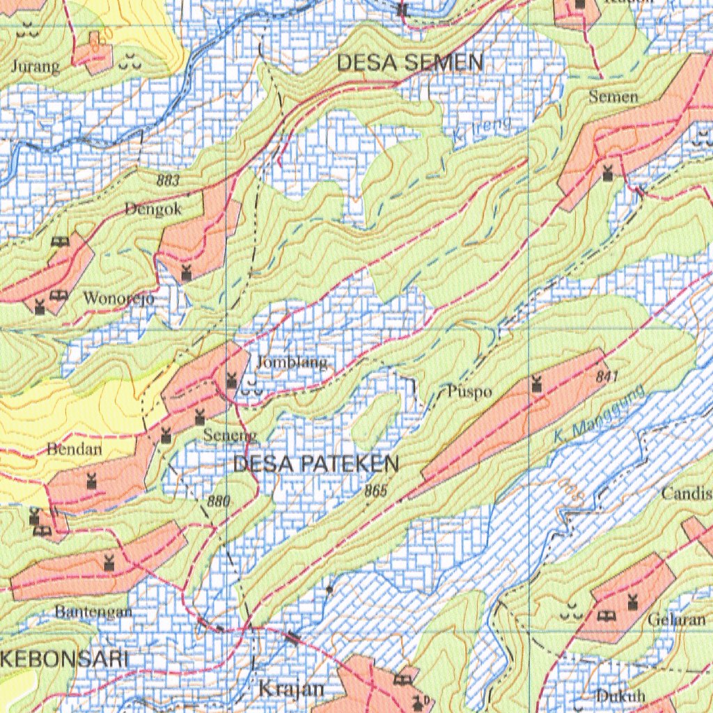 Ngadirejo (1408-531) Map by Badan Informasi Geospasial | Avenza Maps