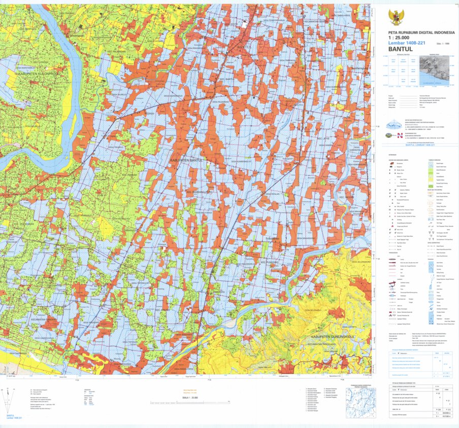 Bantul (1408-221) Map by Badan Informasi Geospasial | Avenza Maps