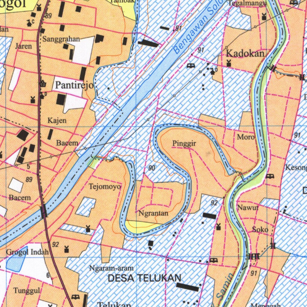 Surakarta (1408-343) Map by Badan Informasi Geospasial | Avenza Maps