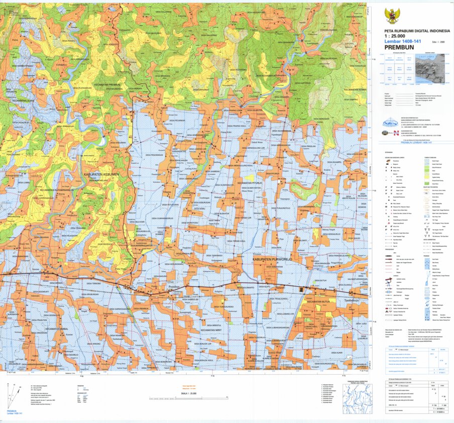 Prembun (1408-141) Map by Badan Informasi Geospasial | Avenza Maps