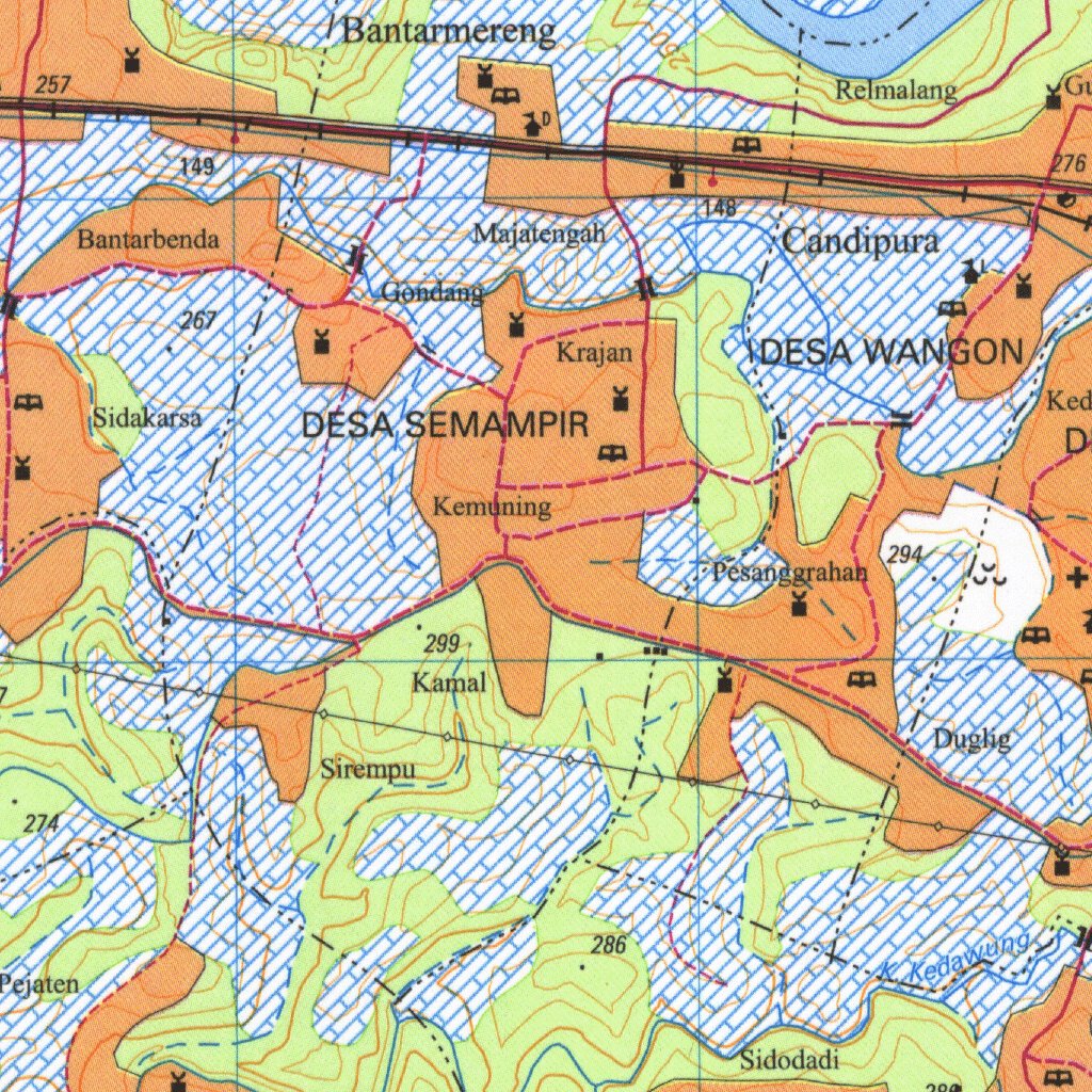 Banjarnegara (1408-412) Map by Badan Informasi Geospasial | Avenza Maps