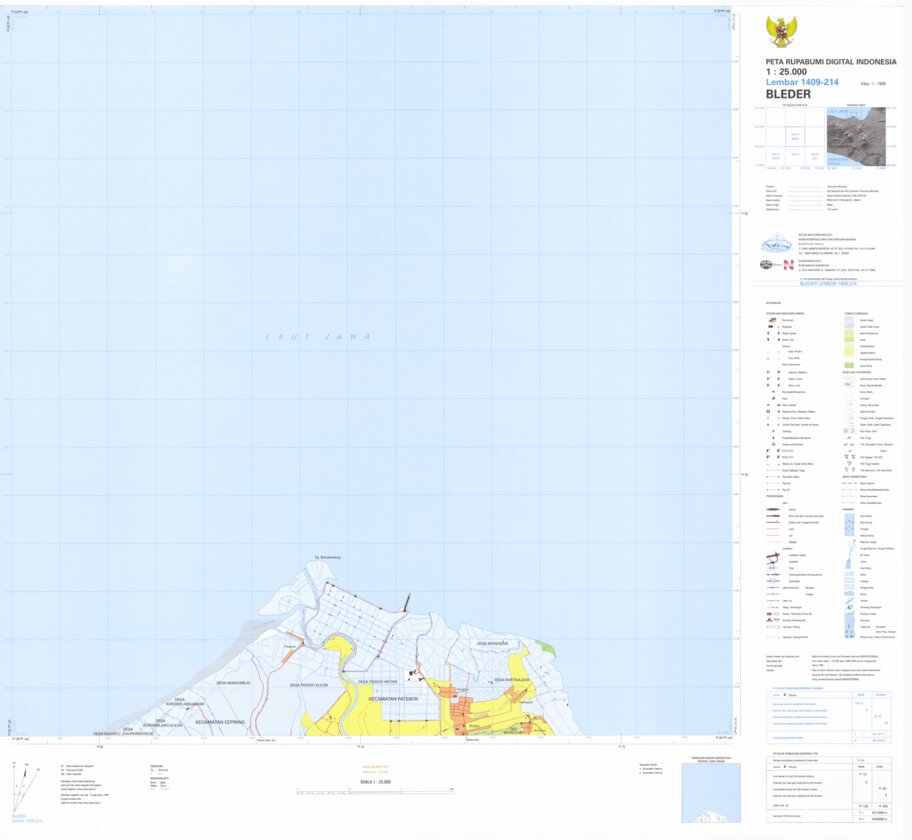Bleder (1409-214) Map by Badan Informasi Geospasial | Avenza Maps