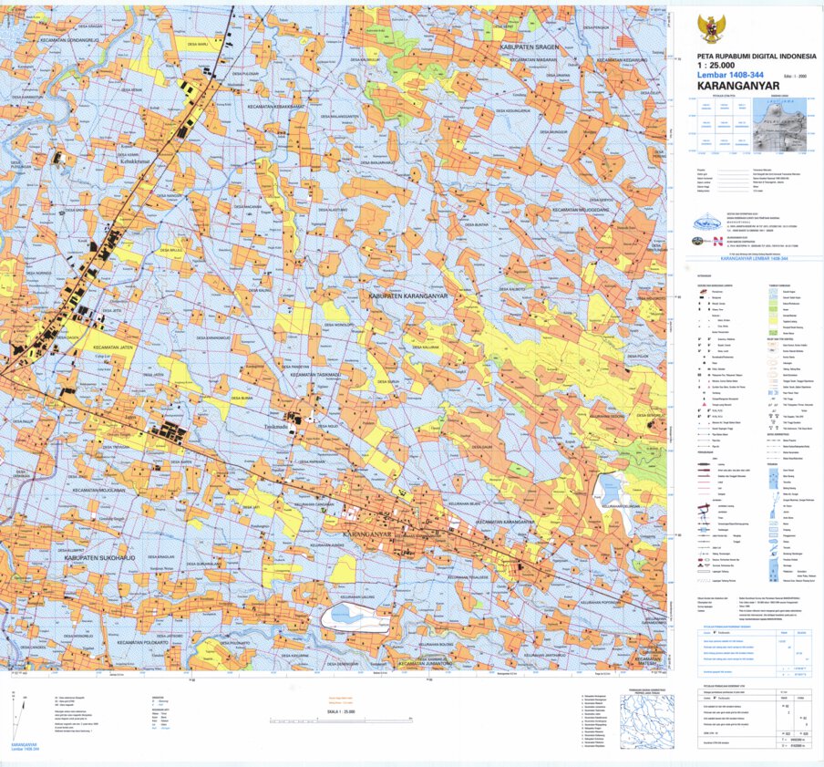 Karanganyar (1408-344) Map by Badan Informasi Geospasial | Avenza Maps