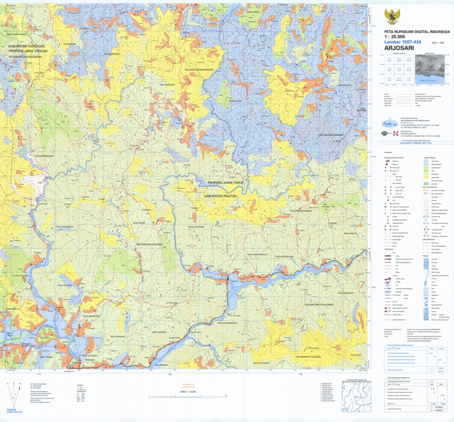 Arjosari (1507-434) Map by Badan Informasi Geospasial | Avenza Maps