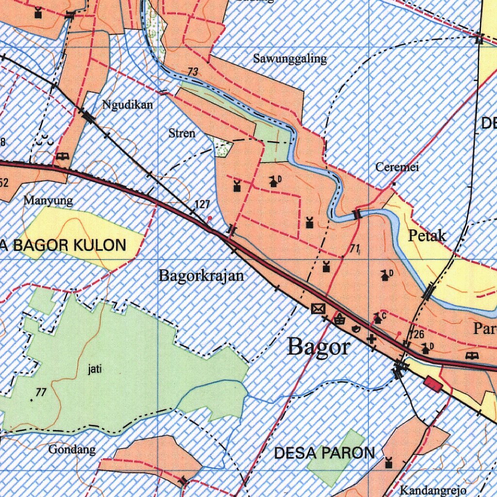 Bagor (1508-243) Map by Badan Informasi Geospasial | Avenza Maps