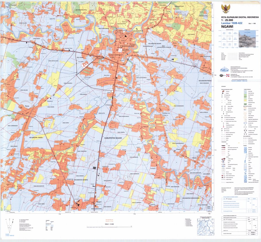 Ngawi (1508-422) Map by Badan Informasi Geospasial | Avenza Maps