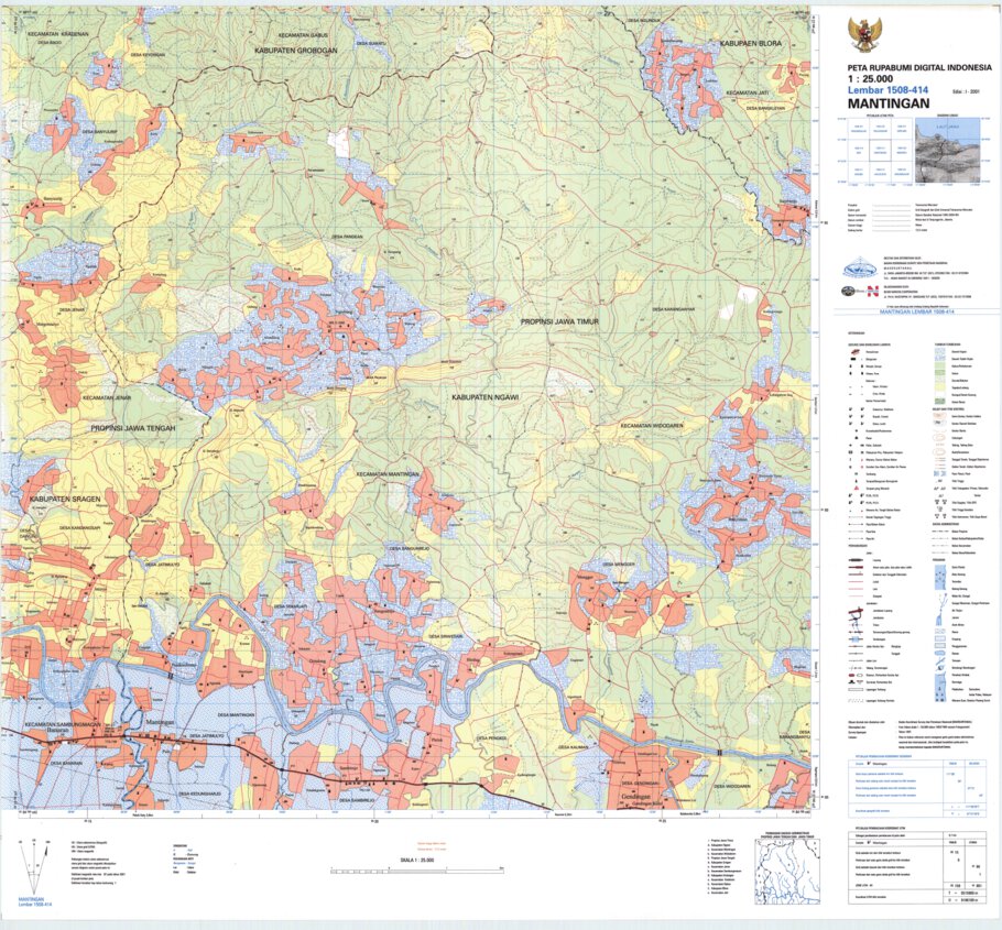 Mantingan (1508-414) Map by Badan Informasi Geospasial | Avenza Maps
