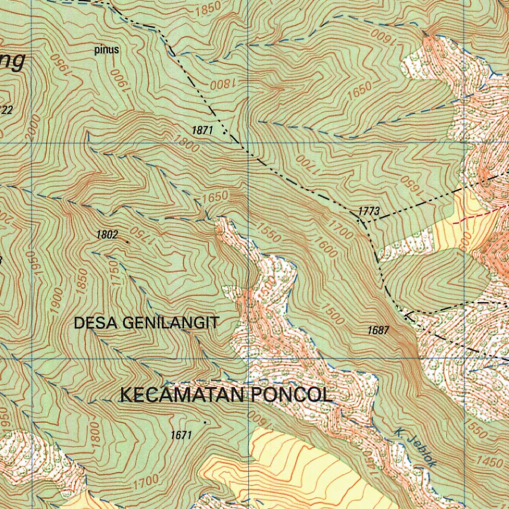 Poncol (1508-132) Map by Badan Informasi Geospasial | Avenza Maps