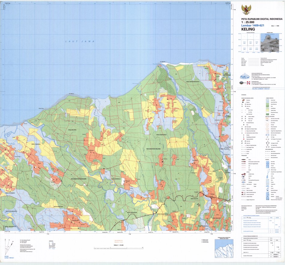 Keling (1409-621) Map by Badan Informasi Geospasial | Avenza Maps
