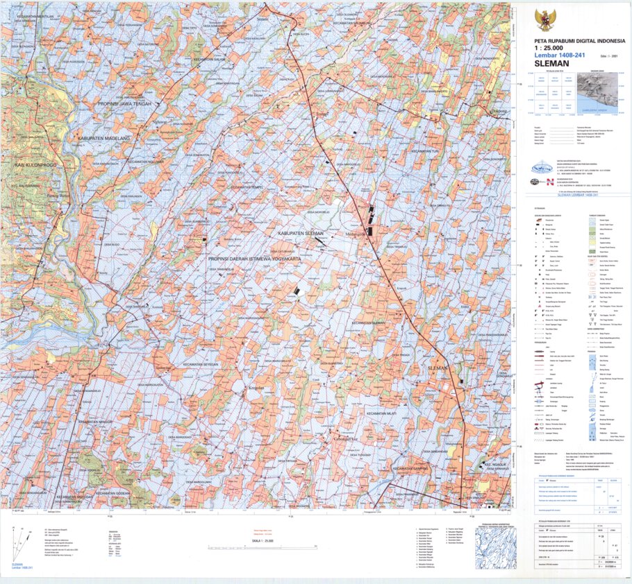 Sleman (1408-241) Map by Badan Informasi Geospasial | Avenza Maps